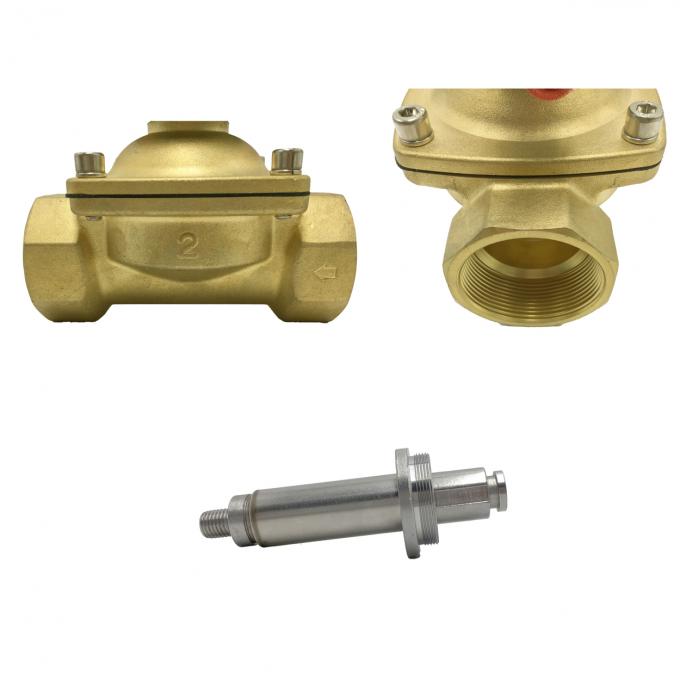 AC 220V DC 24VG 2" Inch DN50 2/2 Way Direct Operated UW-50 2W500-50 Brass Solenoid Water Valve