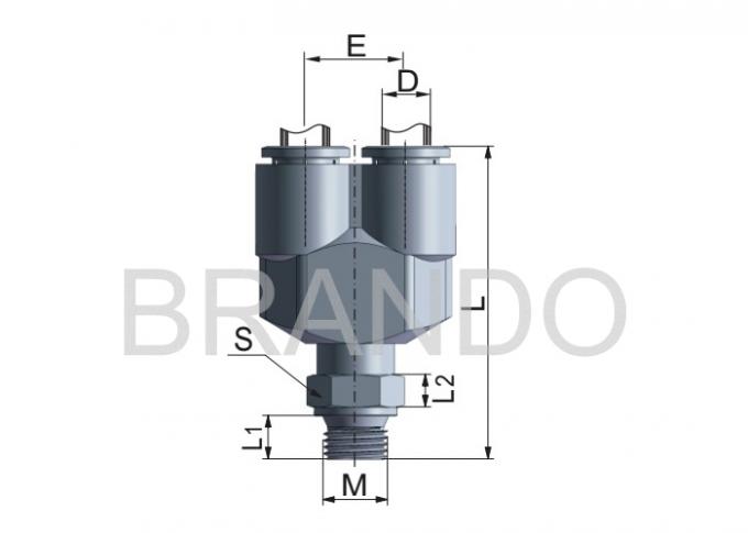 Metal Joint Quick Connect Pneumatic Fittings , Pneumatic Tube Fittings ...