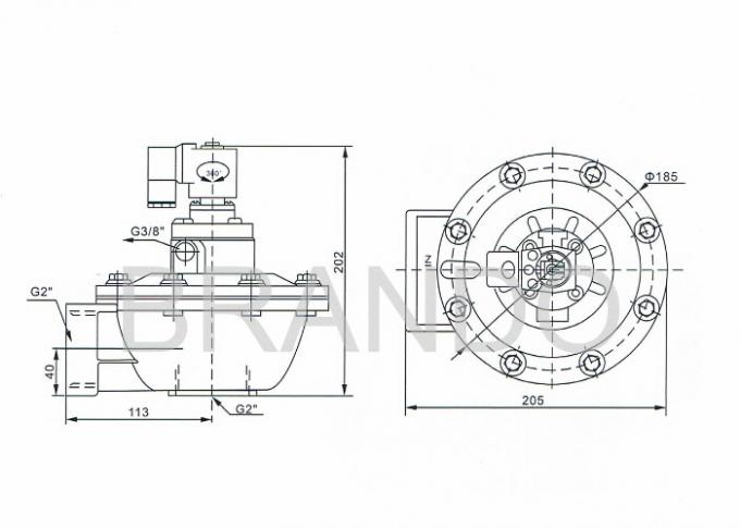 2 Inch Inlet Blowpipe Port Pneumatically Controlled Valves CA / RCA50T ...