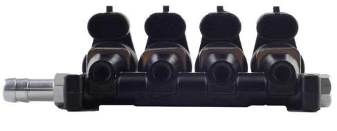 IG1 Apache OMB Type LPG / CNG Rail Injectors HD 4 Cylinders 3 Ohms DC12V