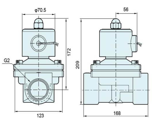 UNI-D Type UW50 2 Inch Female Thread NC Solenoid Valve 2/2 Way Direct Acting 2W500-50