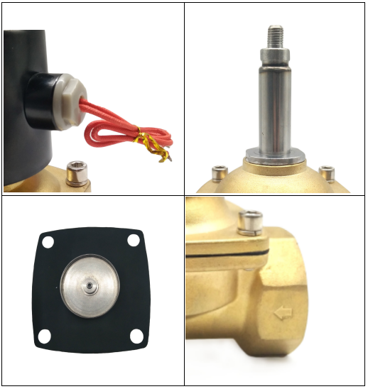 2" 2W500-50 UW-50 Uni-D Type NBR Diaphragm Brass Electric Solenoid Valve Normally Closed AC110V ...