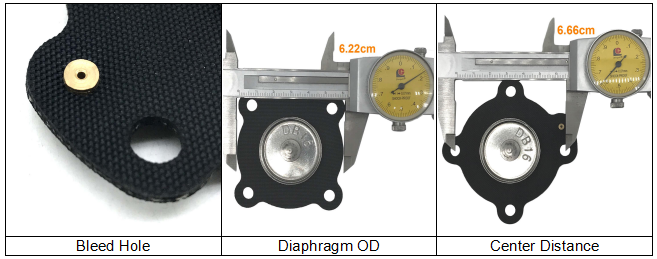 DB16 NBR Nitrile Diaphragm For Mecair 3/4" VNP206 VEM206 VNP306 VEM306 Pulse Valve