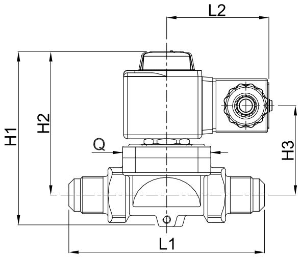 Castel Type 1/4" SAE Flare Solenoid Valve In A Refrigeration System 1020/2