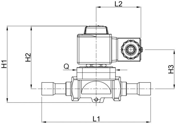 Castel Type 1078/4 1/2'' Solder Solenoid Valve For Refrigeration System