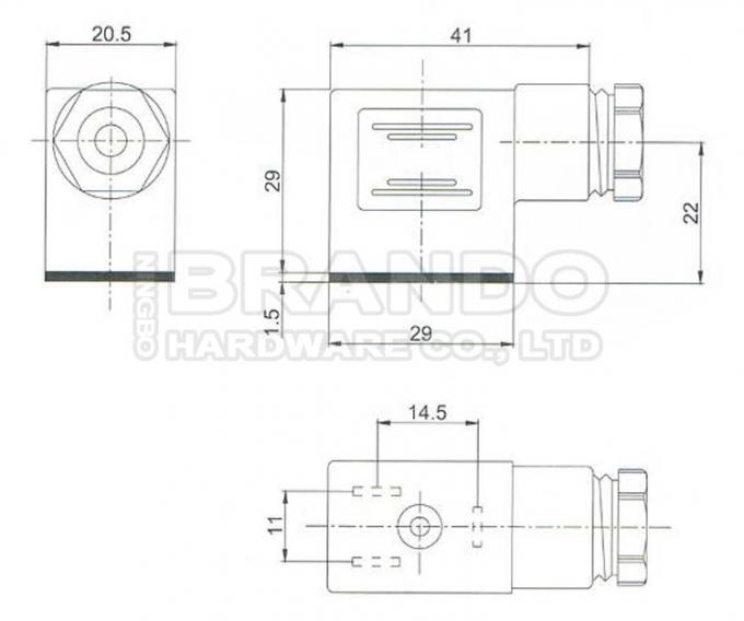 DIN 43650 Form C Solenoid Valve Coil Electrical Connector DIN43650C 24V