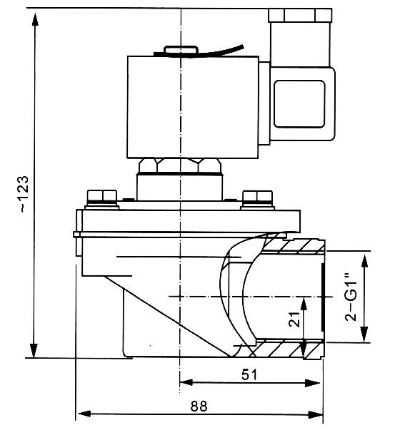 ASCO Type 1'' Inch SCG353A044 SCG353 Series Right Angle Threaded Pulse ...