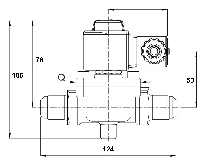 Castel Type SAE Flare Refrigeration Solenoid Valve