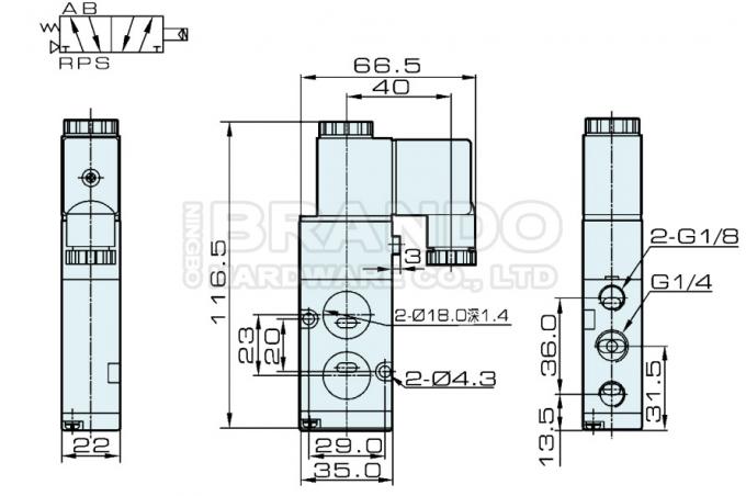 4M210-08 Airtac Type 5/2 Namur Solenoid Valve G1/4'' 24VDC 220VAC 4M210-08 Airtac Type 5/2 Namur Solenoid Valve G1/4'' 24VDC 220VAC