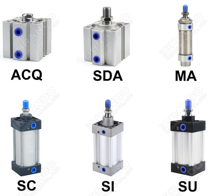 TN Series Twin Rod Pneumatic Cylinder Double Acting Airtac Type