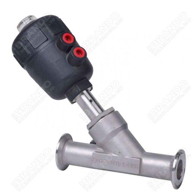 DN40 1 1/2'' Flanged Air Actuated Angle Seat Piston Valve Pneumatic