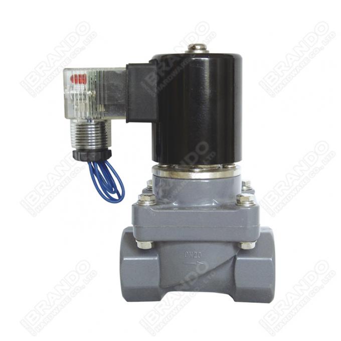 1'' Flanged Plastic PVC UPVC Solenoid Valve Anti Corrosive 24V 220V