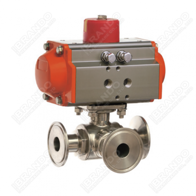 2 Way Pneumatic Actuator Ball Valve With Solenoid Valve Limit Switch