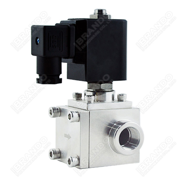 300 bar High Pressure Stainless Steel Solenoid Valve 1/4'' 3/8'' 24V ...