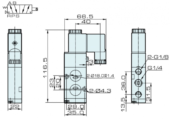 4M210-08 Airtac Type Namur Solenoid Valve Pneumatic 5/2 Way 24V 220V