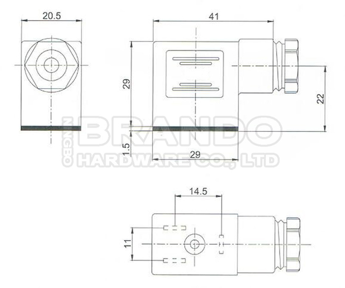 DIN43650B Solenoid Valve Coil Connector Plug IP65 DIN 43650 Type B