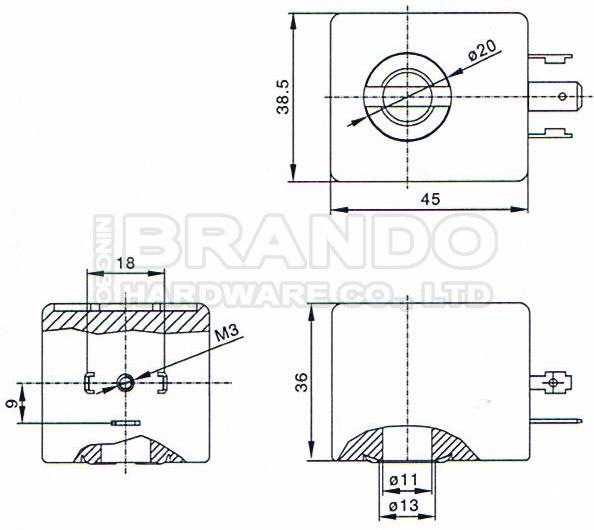ASCO Type Pulse Jet Valve Solenoid Coil 400325-142 24VDC 11W