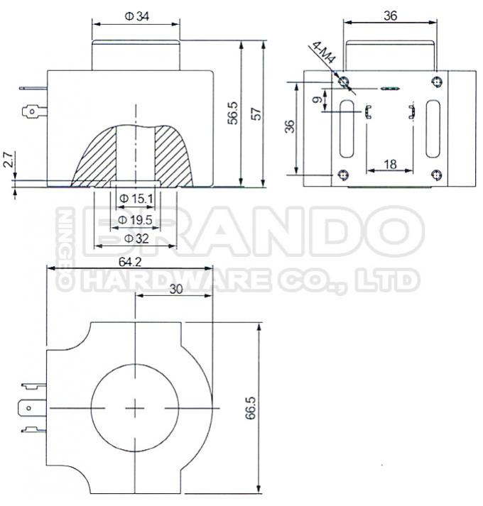 Danfoss Type Solenoid Valve Coil 018F6857 24VDC 018F6801 220VAC 230VAC
