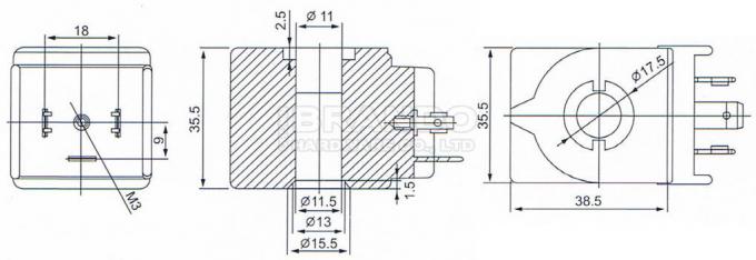 HM2 Castel Type Refrigeration Solenoid Valve Coil 9100/RA6 220V 230V 8W