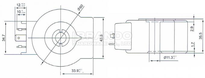 HM3 Castel Type Refrigeration Solenoid Valve Coil 12VDC 24VDC 20W