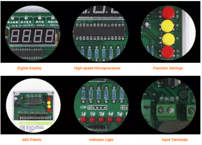 10 Lines Pulse Jet Valve Sequential Timer Controller For Dust Collector