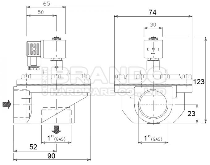 Mecair Type 200 Series Threaded Pulse Jet Valve 1'' VNP208 24V 220V