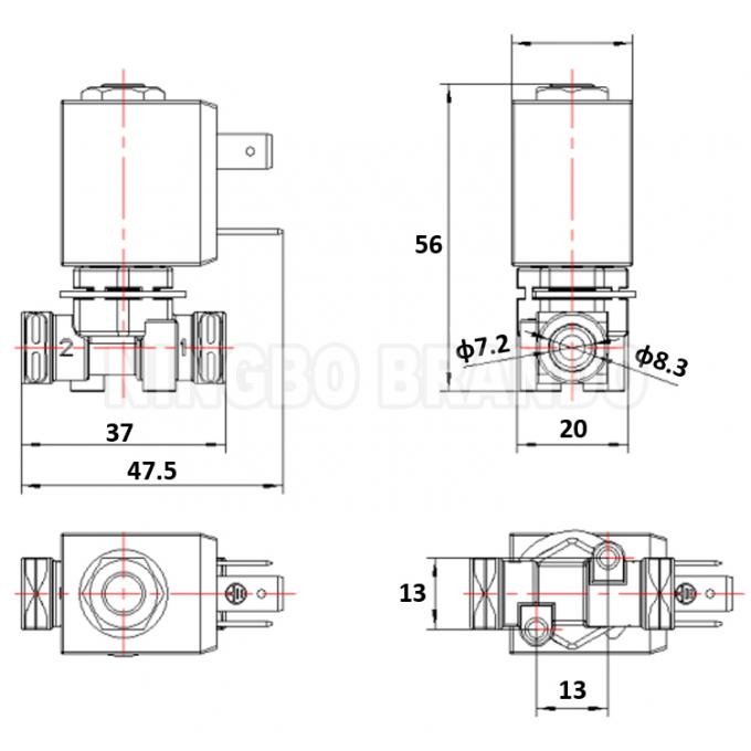 V799 CEME Type 2 Way Solenoid Valve For Breville Espresso Coffee ...