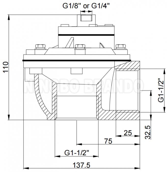 1 1/2'' RCA45T Goyen Type Remote Pilot Pulse Jet Valve For Dust Collector