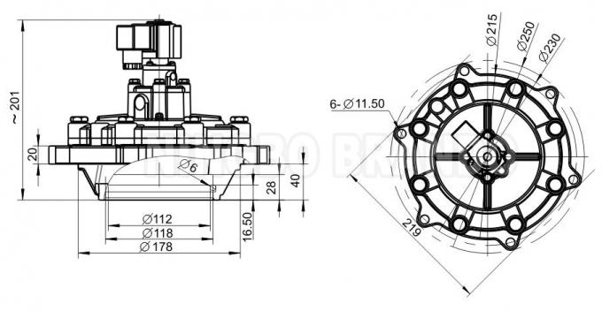 JOIL Type JIHI100 JIHI 100 4Inch Pulse Jet Diaphragm Valve 24V 110V 220V