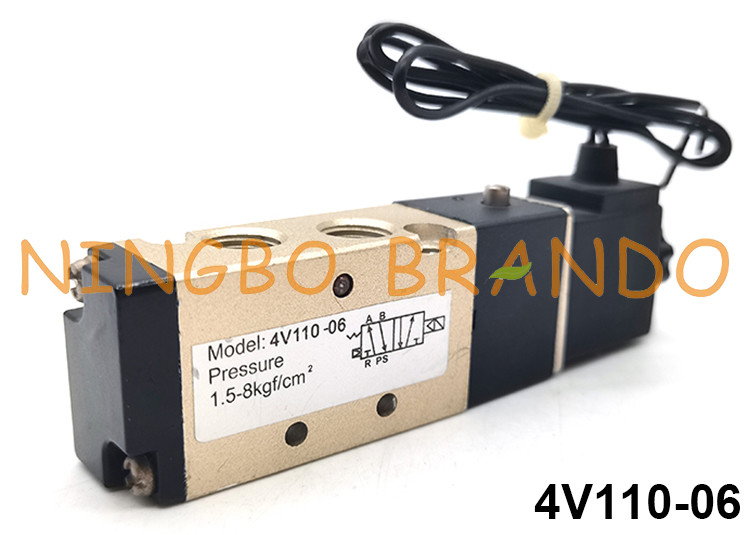 4V110-06 Airtac Type Air Controller Pneumatic Solenoid Valve 5 Way 2 ...