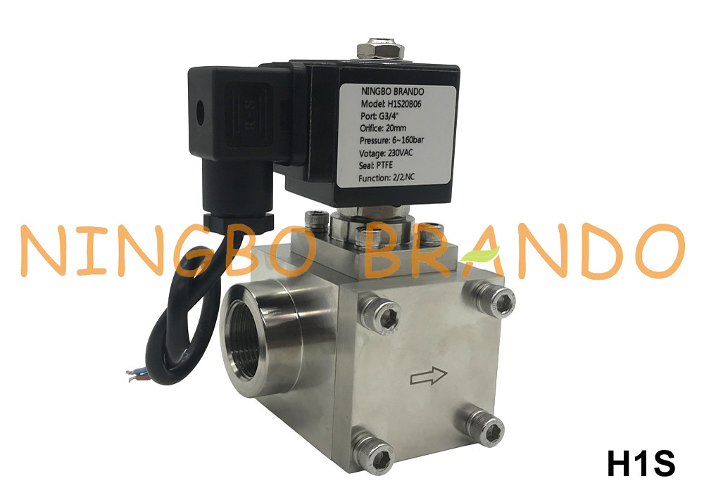 1/2'' High Pressure Water Air Solenoid Valve 16 MPa 110V 220V 12 MPa ...