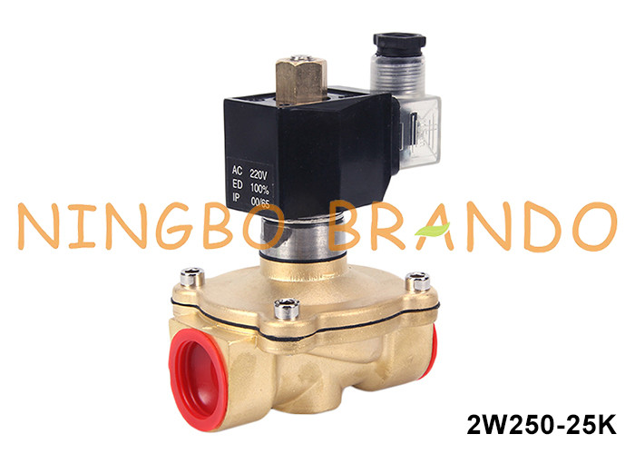 1'' 2/2 Way Normally Open Water Brass Solenoid Valve 220VAC 110VAC ...