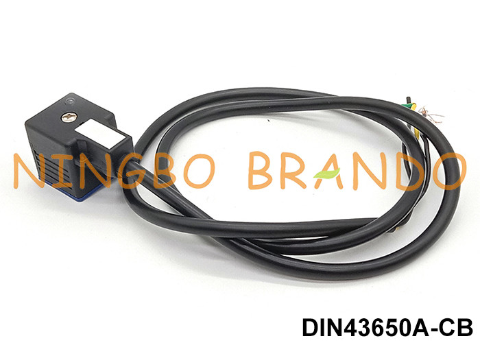 DIN 43650 From A IP67 Solenoid Valve Connectors with Molded Cable