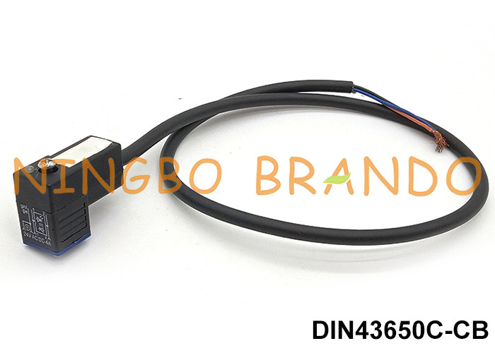 DIN43650C IP67 Waterproof DIN Valve Connectors With Molded Cable