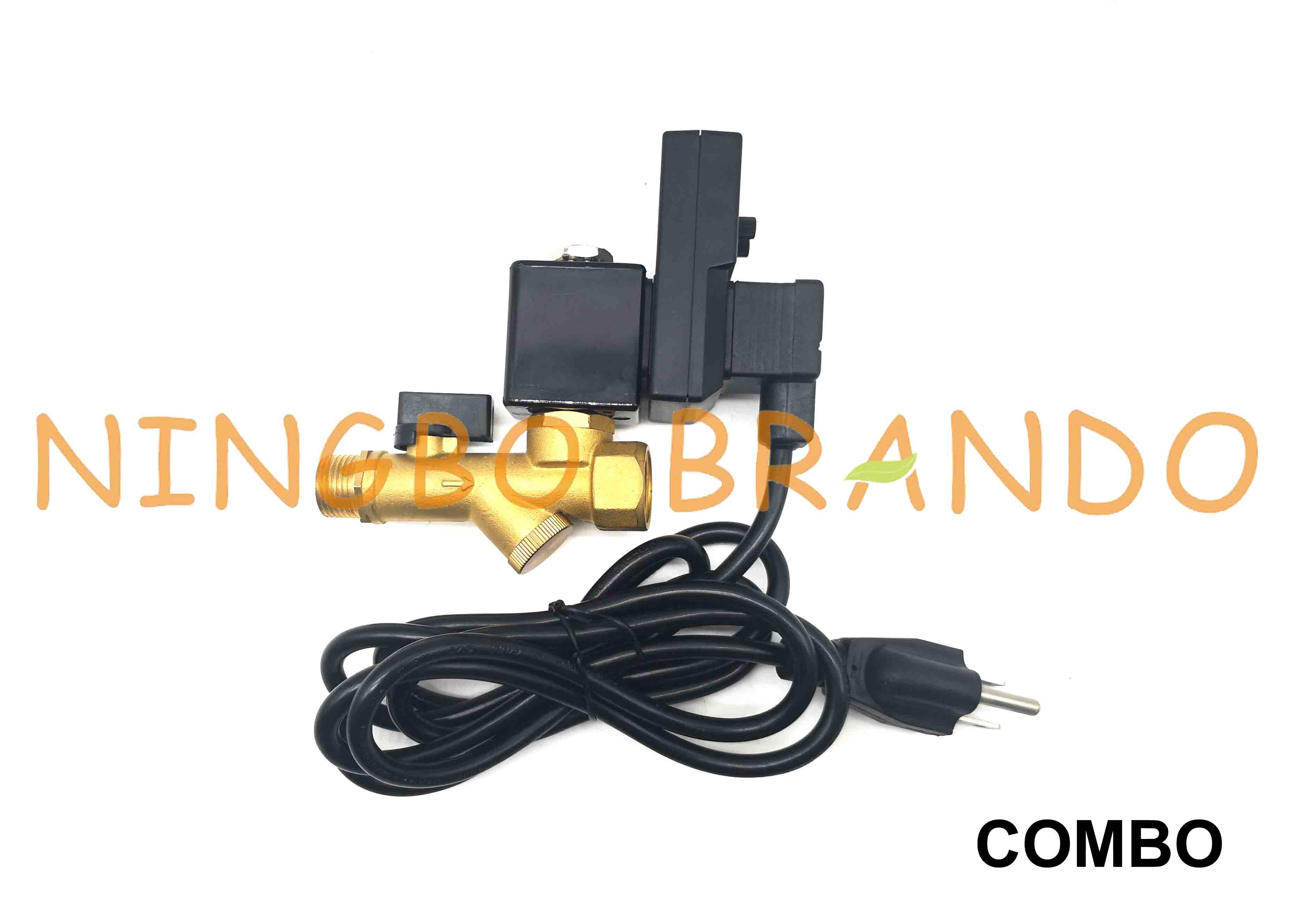 COMBO 5523 / 2523 Jorc Type Timer Electronic Auto Drain Valve AC110V ...